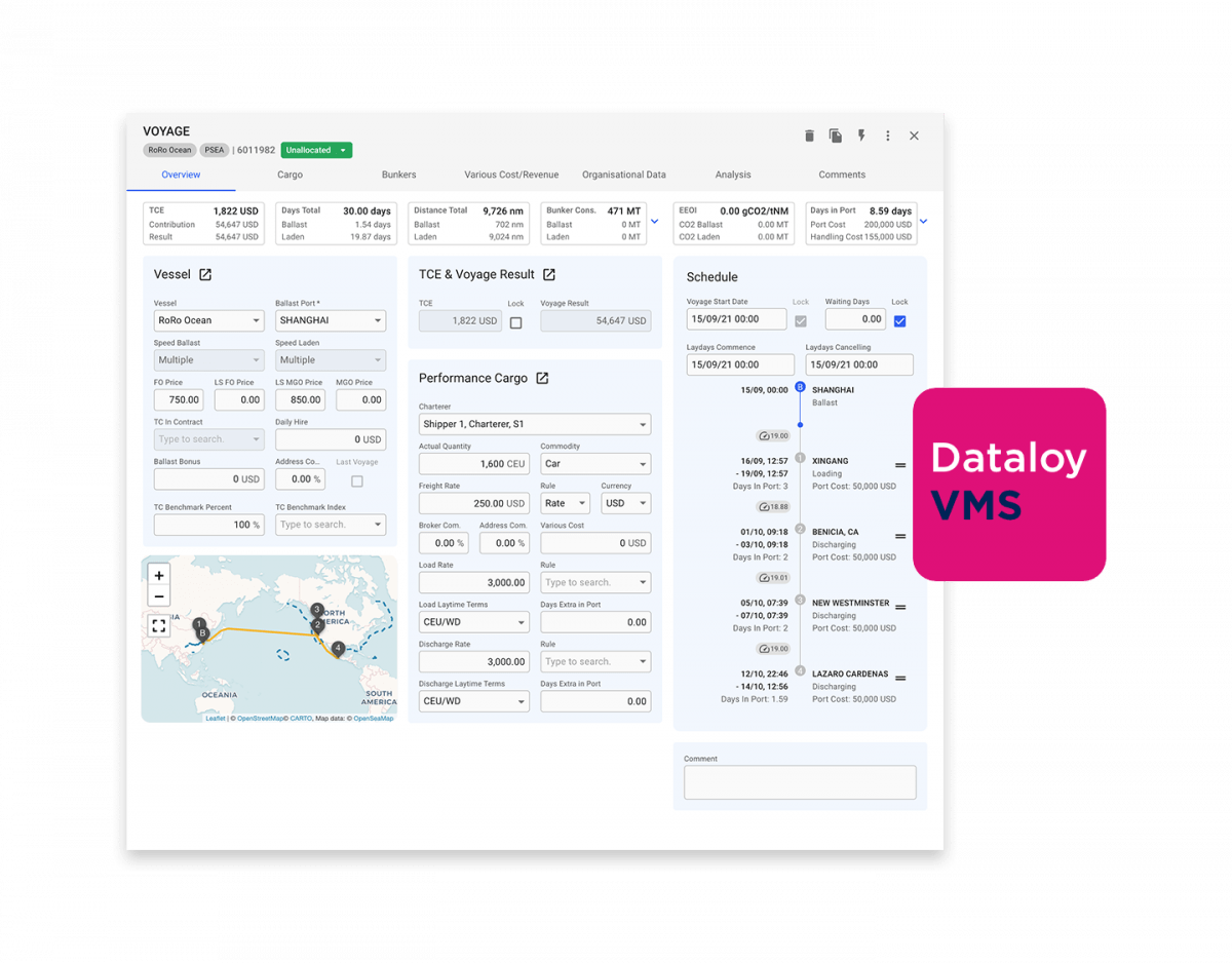 Dataloy VMS | Voyage management software for smarter maritime operations - Dataloy Systems