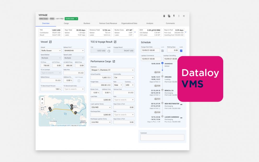 Dataloy Systems: Integrated chartering and operations software
