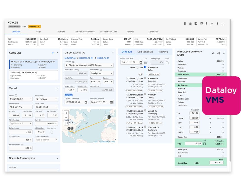 Dataloy VMS | Voyage management software for smarter maritime operations - Dataloy Systems