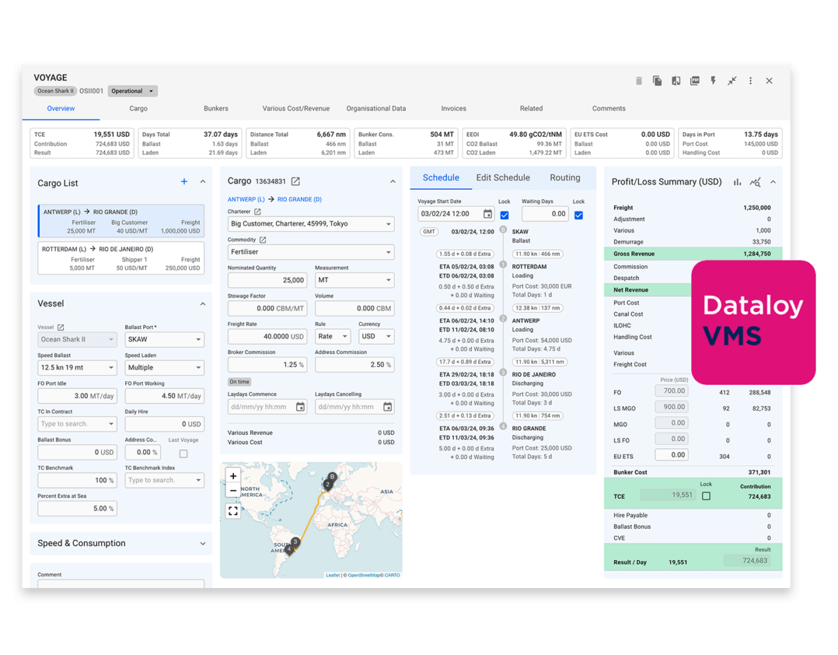 Dataloy VMS | Voyage management software for smarter maritime operations - Dataloy Systems