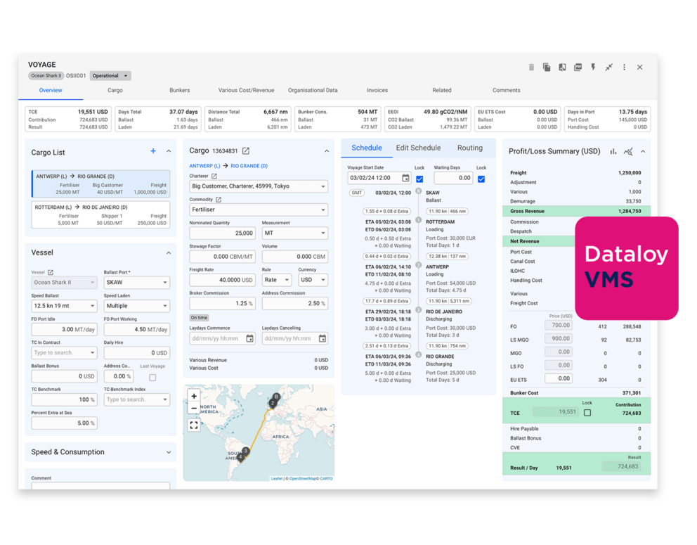 Dataloy VMS | Voyage management software for smarter maritime operations - Dataloy Systems