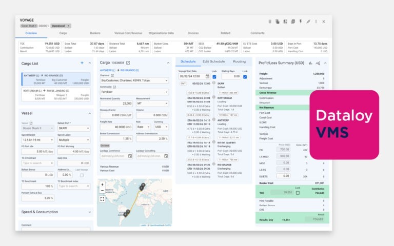Dataloy Systems: Integrated chartering and operations software